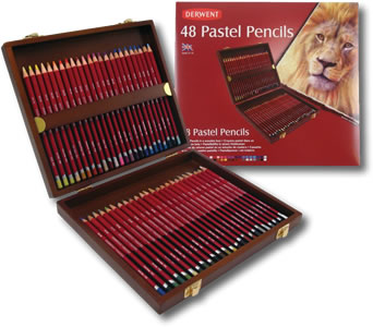 Pencils4artists | Derwent Pastel Pencils Wooden Box of 48